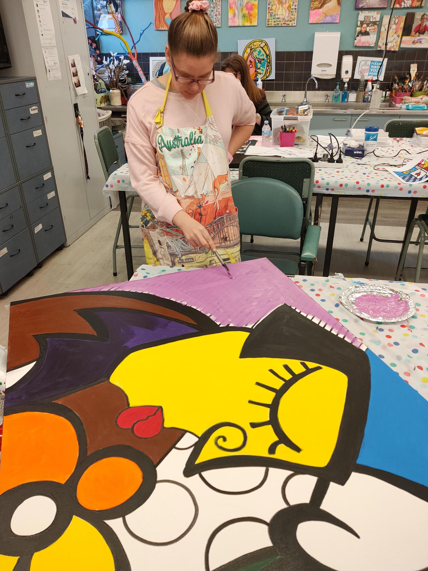 Angela-painting - Bayley House